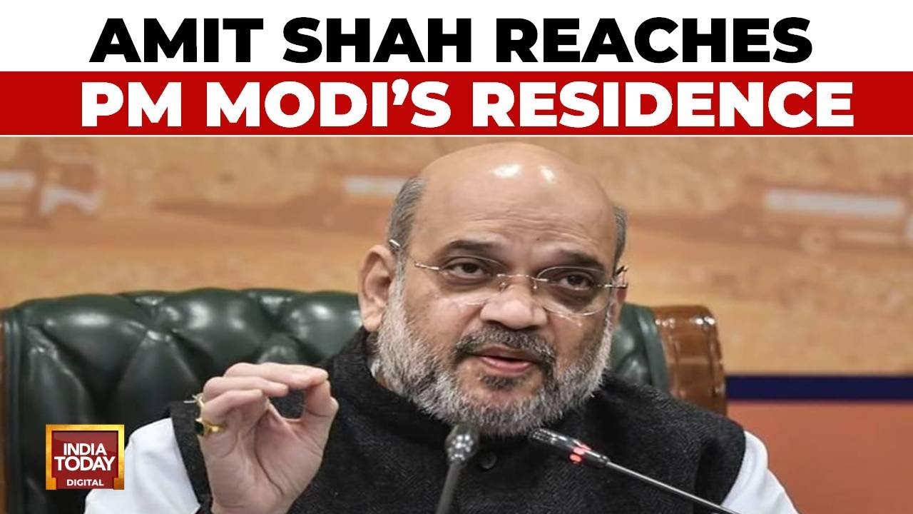 Home Minister Amit Shah Reaches PM Modi's Residence Ahead Of key NDA ...