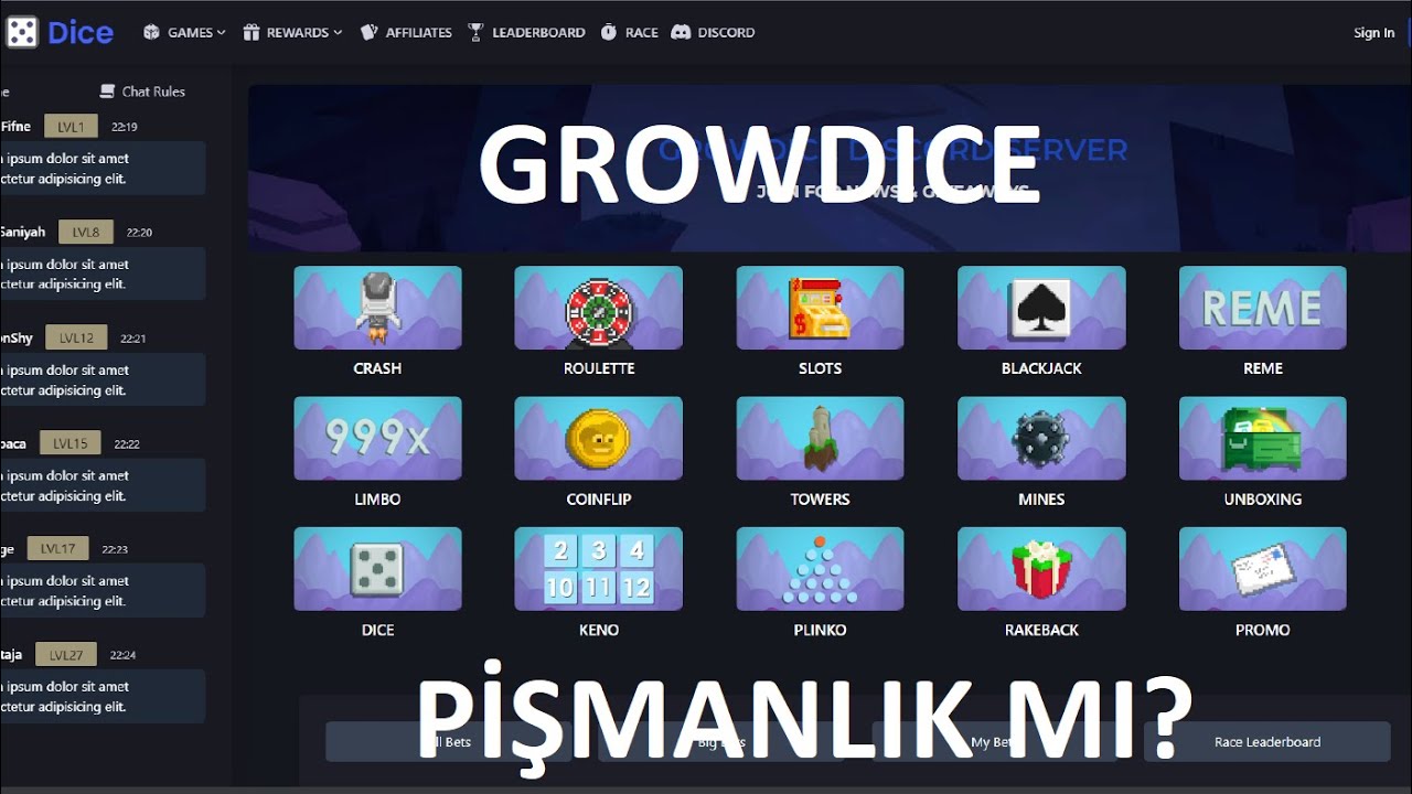 GROWDICE PİŞMANLIK MI? ( GrowDice GASS ) - YouTube