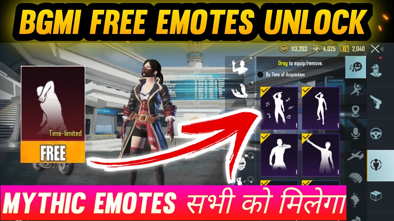 Battlegrounds Mobile India me free dance emotes kaise le | How to get ...