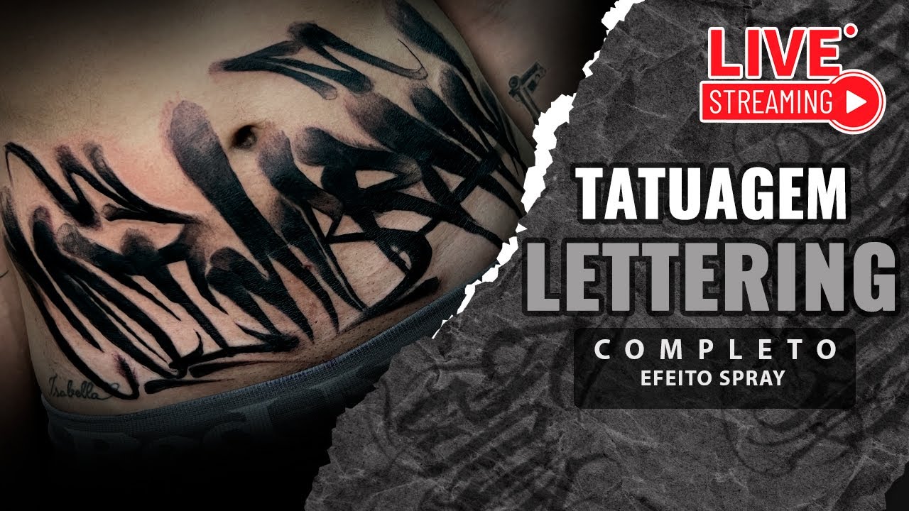 [PASSO A PASSO] - Spray Lettering Tattoo - YouTube