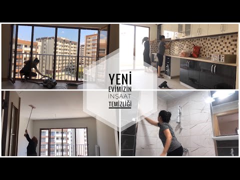 YENİ EVİMİZİN İNŞAAT TEMİZLİĞİ // DİP KÖŞE TEMİZLİK // HER YER TOZ TOPRAK İÇİNDE // YENİ EV TEMİZLİĞ