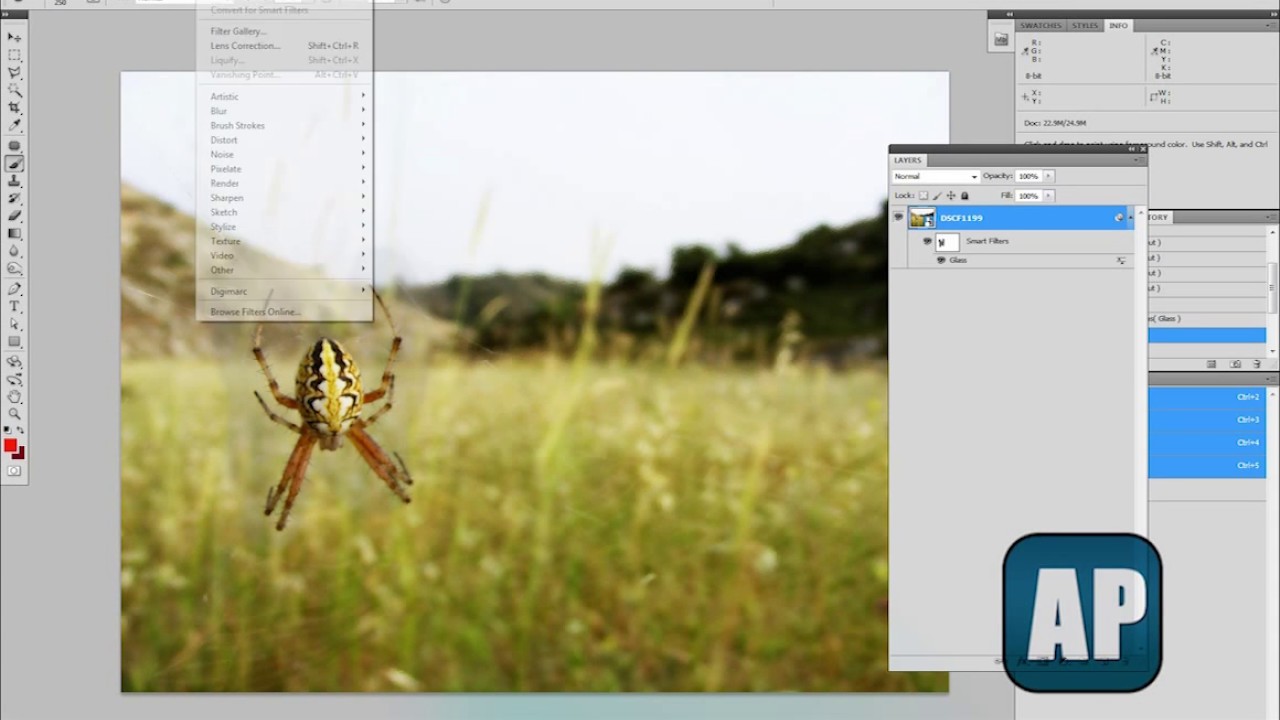 Photoshop Tutorial #8- Smart Filters - YouTube