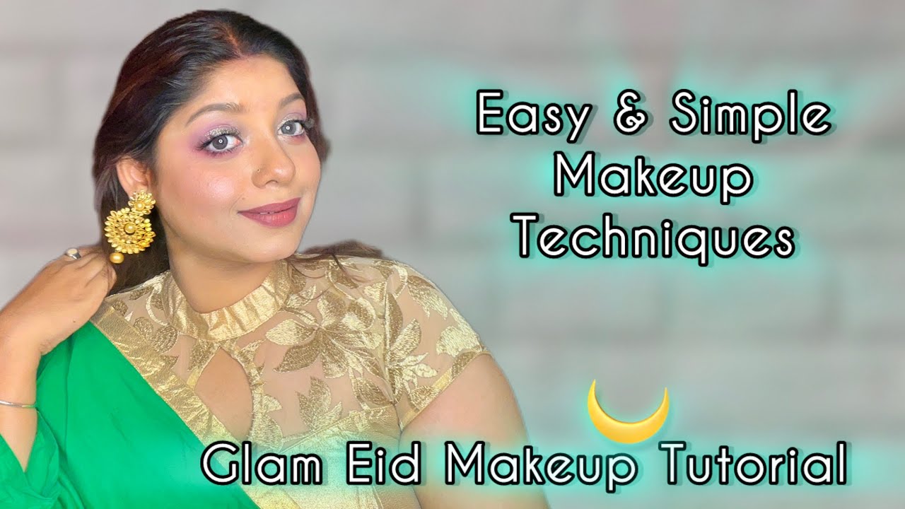EID MAKEUP TUTORIAL 2025, Affordable Eid Makeup Look, Pink Glittery Smokey Eyes Eid Makeup Look ...