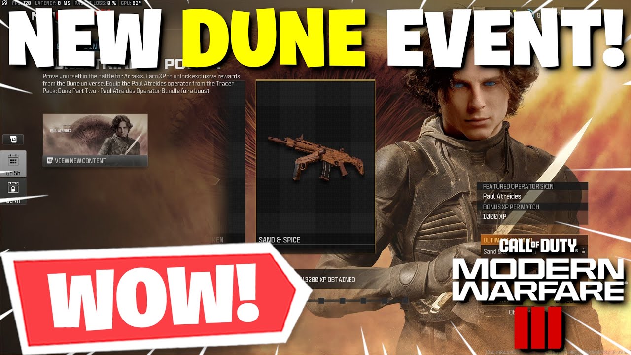 Modern Warfare 3 - The NEW Dune Event In MW3! Dune Items & Rewards ...