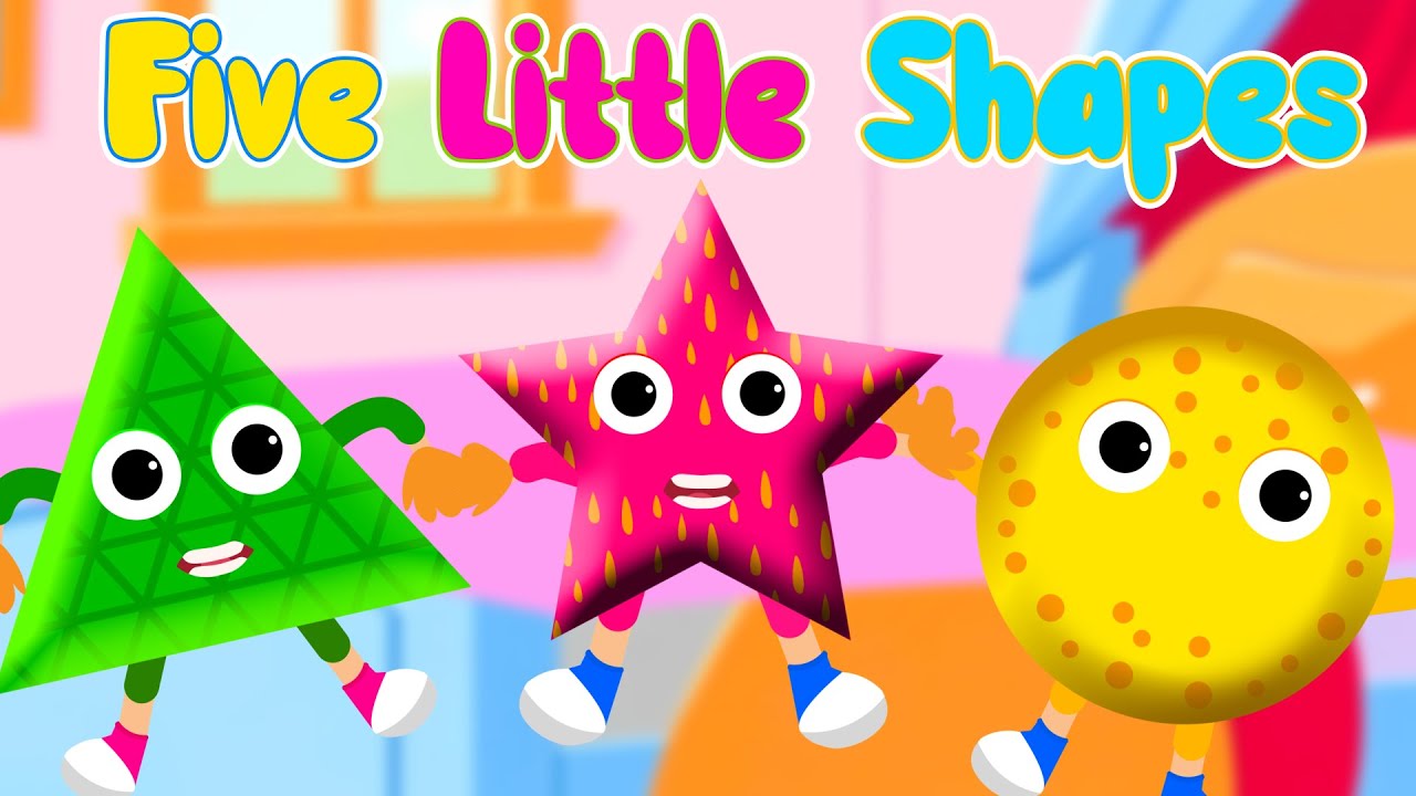Five Little Shapes - Nursery Rhymes & Kids Songs - YouTube