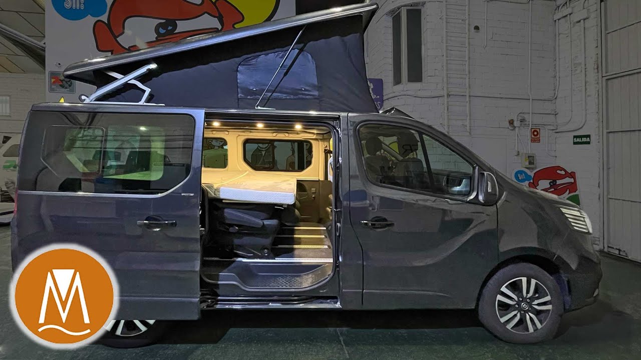 Camperizar Renault Trafic Spaceclass Camper Techo elevable cama - YouTube