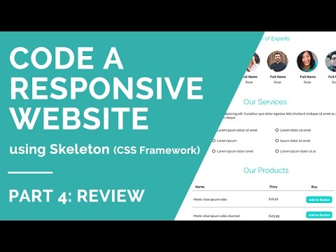 Part 4: Code a Responsive Website using Skeleton | STWebDesigner - YouTube