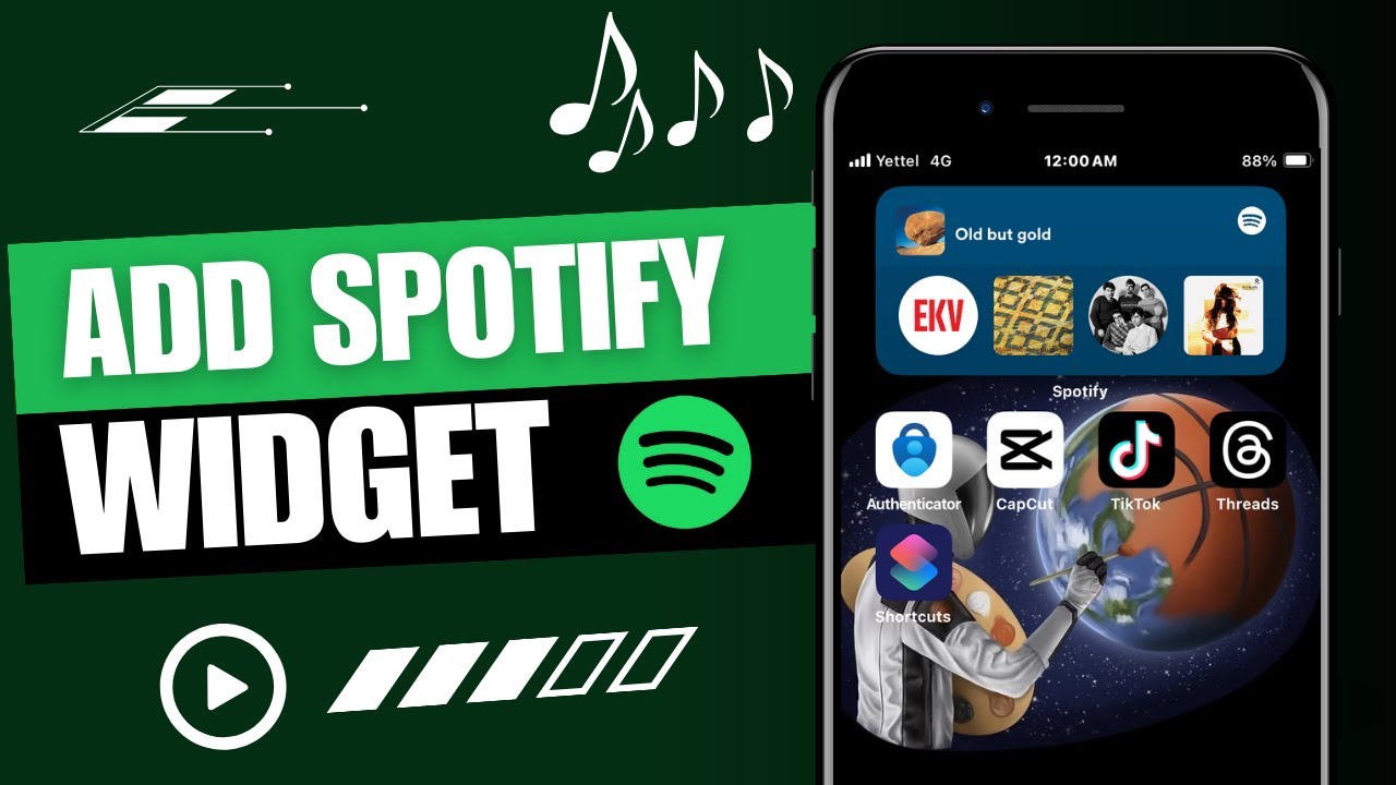 How To Add a Spotify Widget To Your Iphone Home And Lock Screen In 2023 ...
