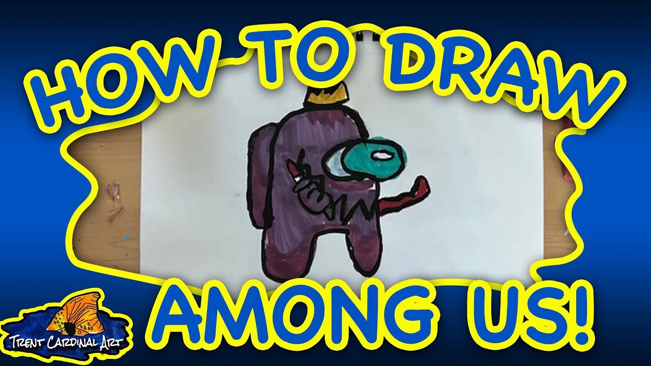 Secrets of Drawing Purple Among Us Character - YouTube