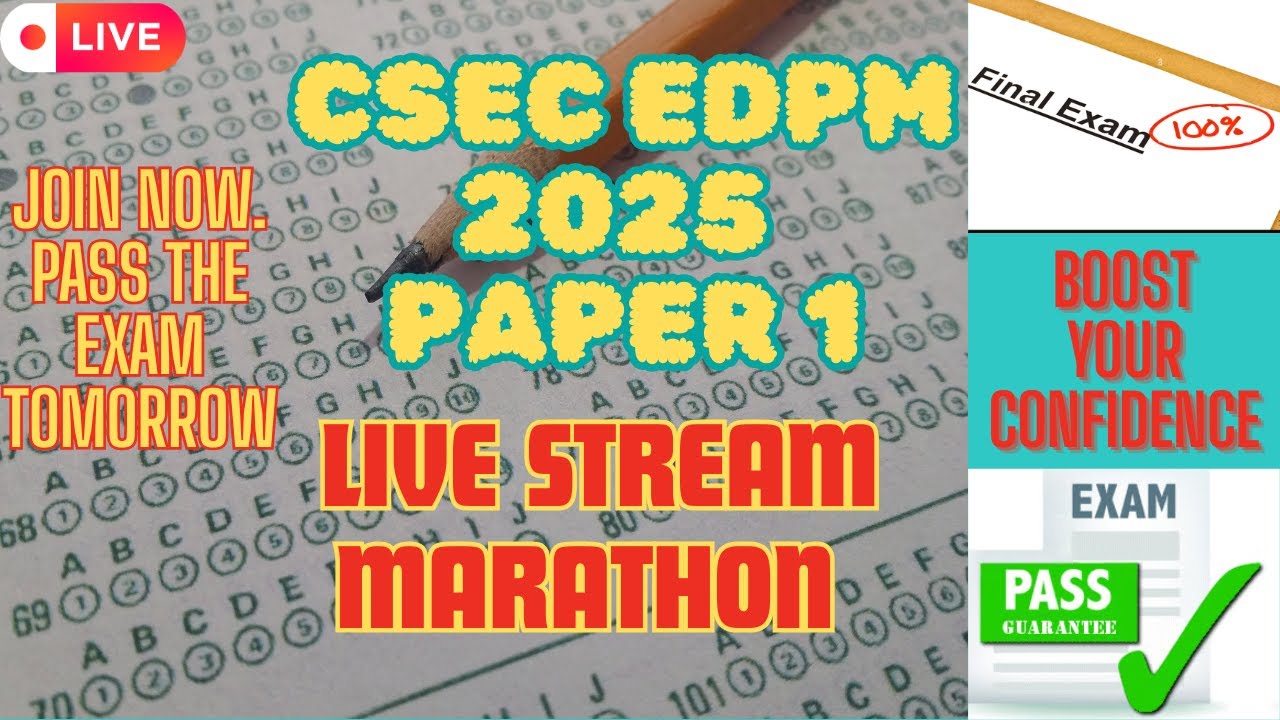 CSEC EDPM 2025 Paper 1 Live Stream Marathon - YouTube