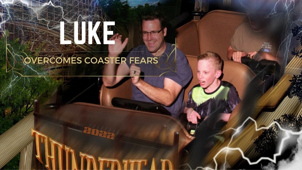 Luke overcoming his coaster fears: Dollywood - YouTube