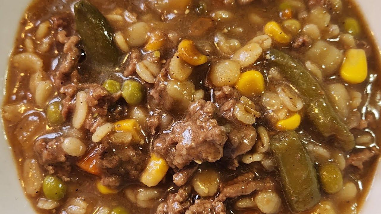 End of the Month Soup - Cleaning out the Freezer - YouTube
