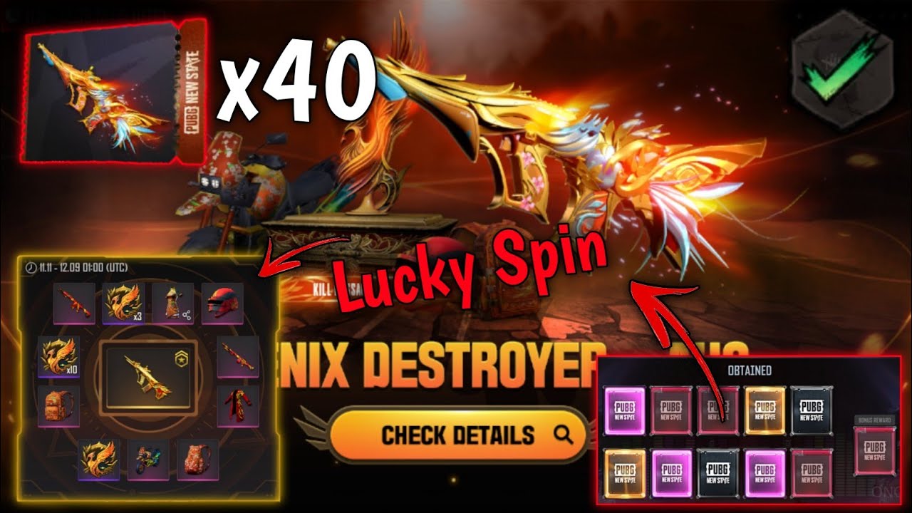 Lucky! SPIN 😍 I Got || Phoenix Lucky Spin First Time || Pubg: New State ...