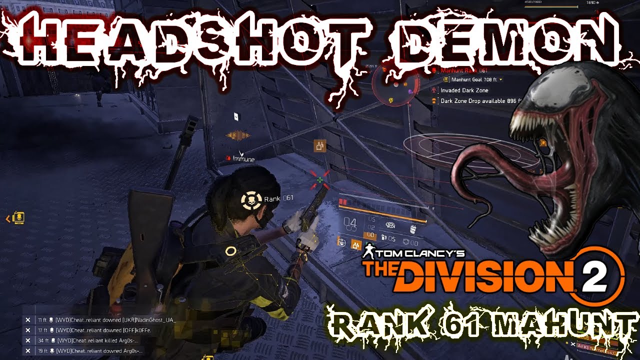 Headshot Demon Rank 61 manhunt Glass Regulus | The Division 2 Pvp ...