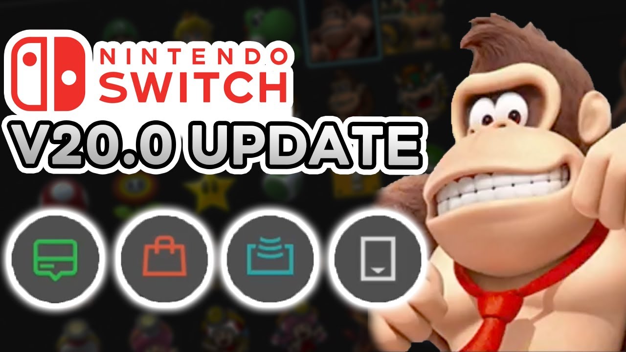 WHAT'S NEW in Nintendo Switch V20.0 Update ? - GameShare, Virtual Game Cards, Donkey Kong & MORE ...
