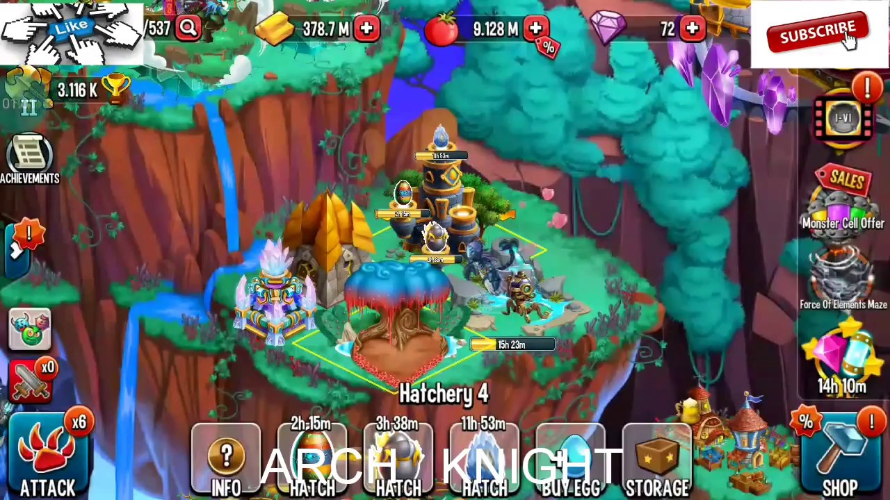 Monster Legends - How to get Arch Knight in Force of elements maze ...