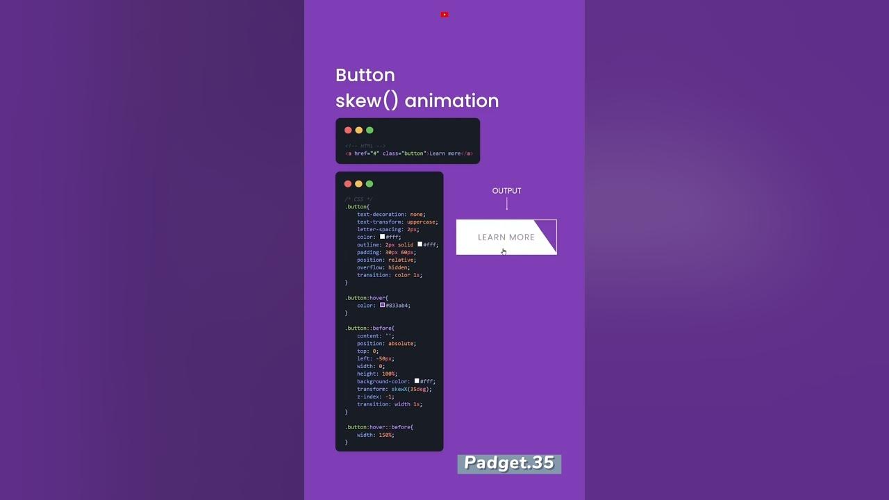 How to Create An Animated Button? - YouTube