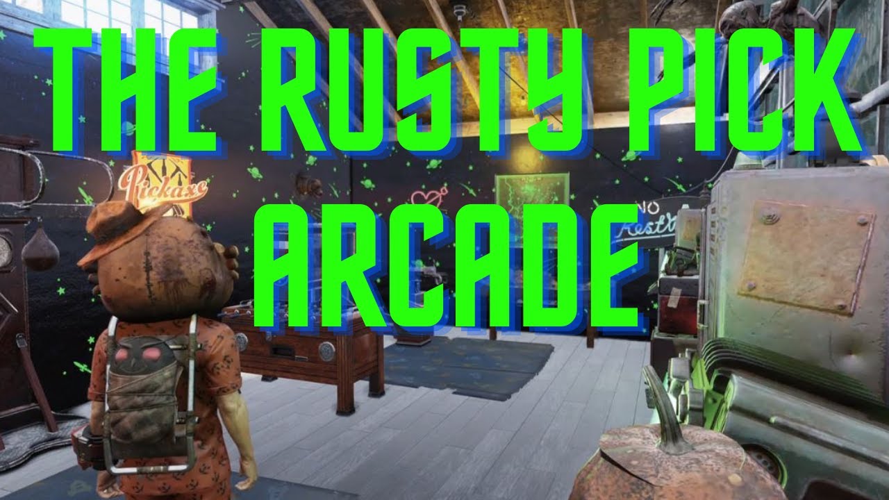 Fallout 76 The Rusty Pick Town | Epic Camp Build with Arcade - YouTube