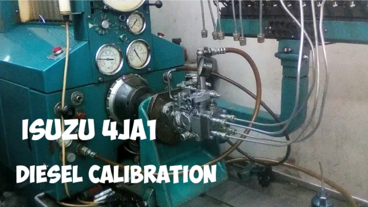Isuzu 4ja1 injection pump diesel calibration - YouTube
