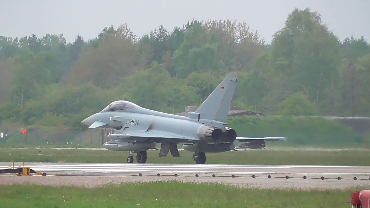 Eurofighter Performance Takeoff Wittmund - YouTube