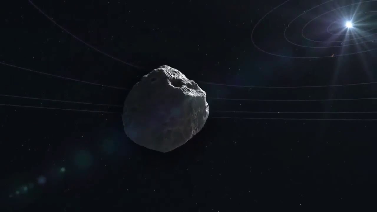 Revolving Asteroid Animation - YouTube