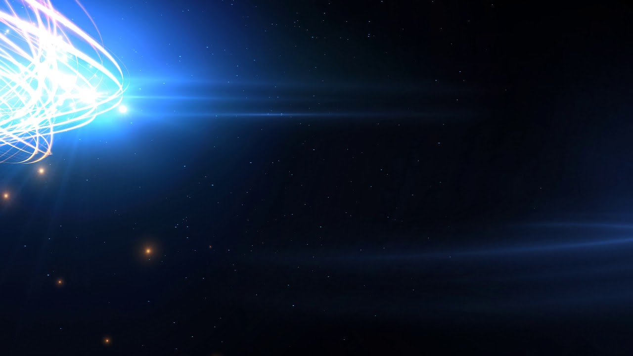 4K blue light effect line particle flying background video - YouTube