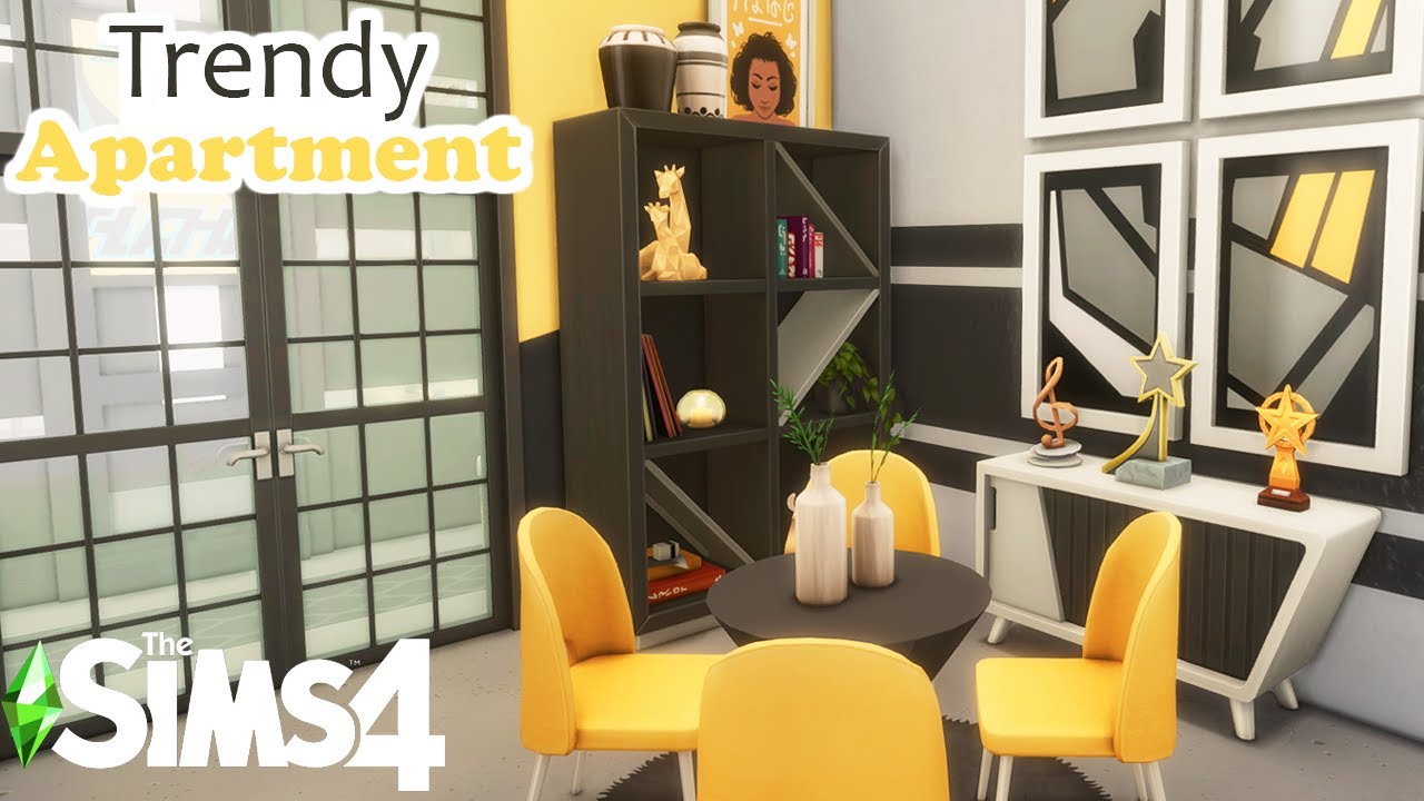Trendy Apartment | Sims 4 Speed Build: Apartment Renovation - YouTube