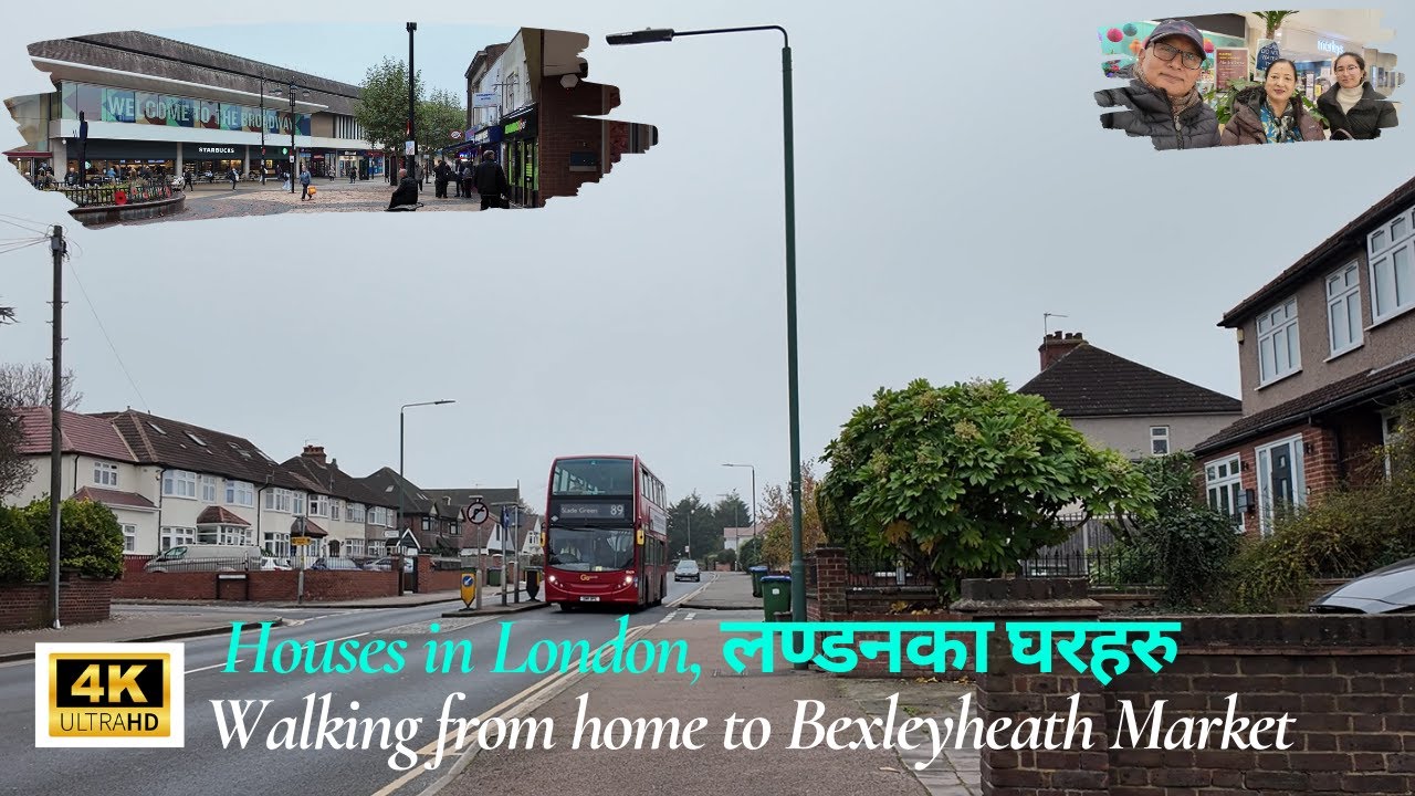 4K || Houses in London || लण्डनका घरहरु || Walking Home to Bexleyheath ...