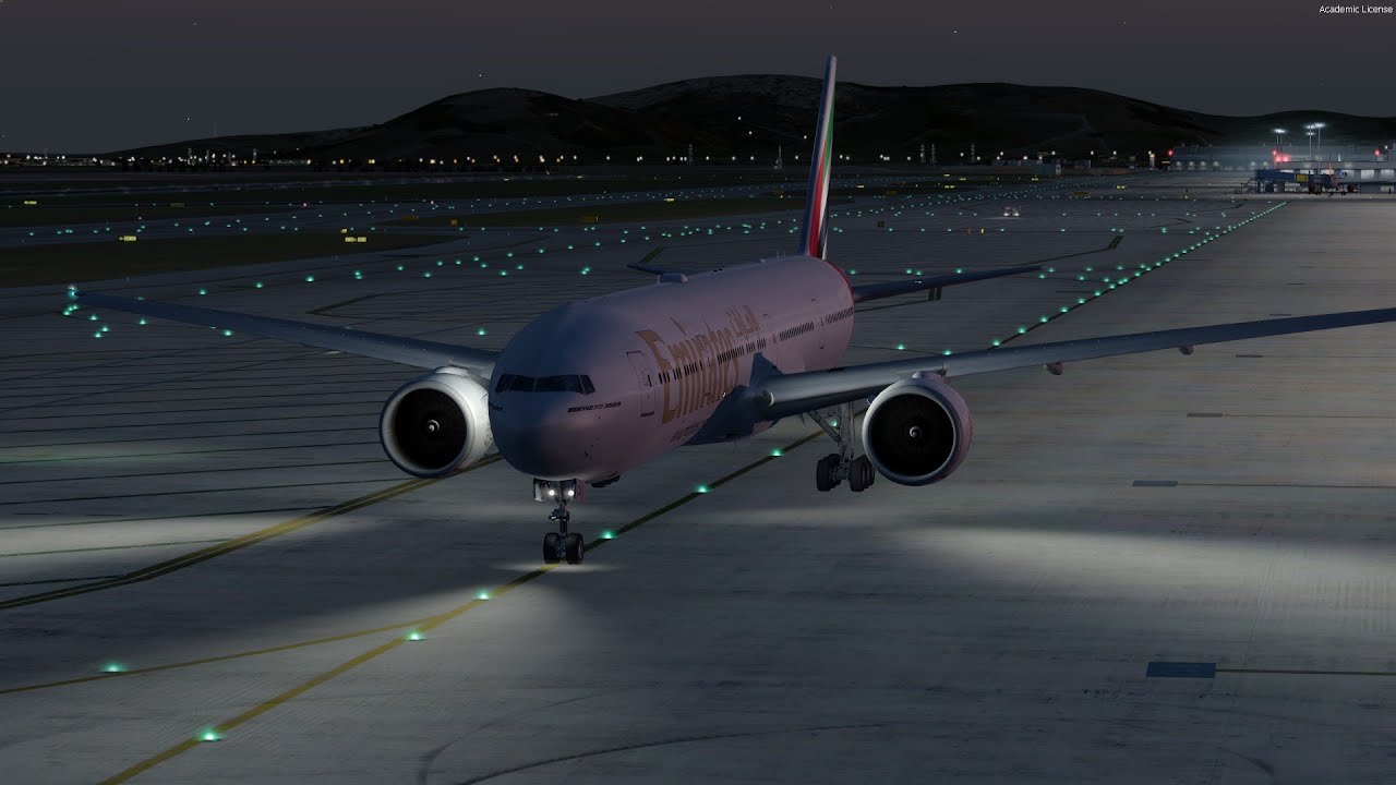 PMDG B777 Night Takeoff from Athens P3Dv4 - YouTube