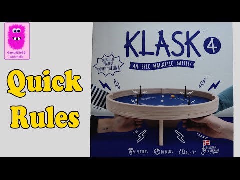 KLASK 4, Quick Rules (In English, #boardgame #klask4 #rules #howtoplay)
