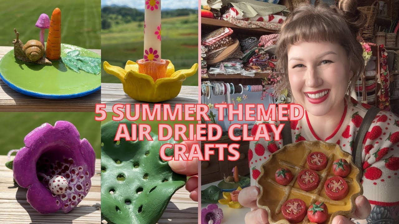Crafting Coven Summer Solstice Air Dried Clay Craft Kit Tutorial - YouTube