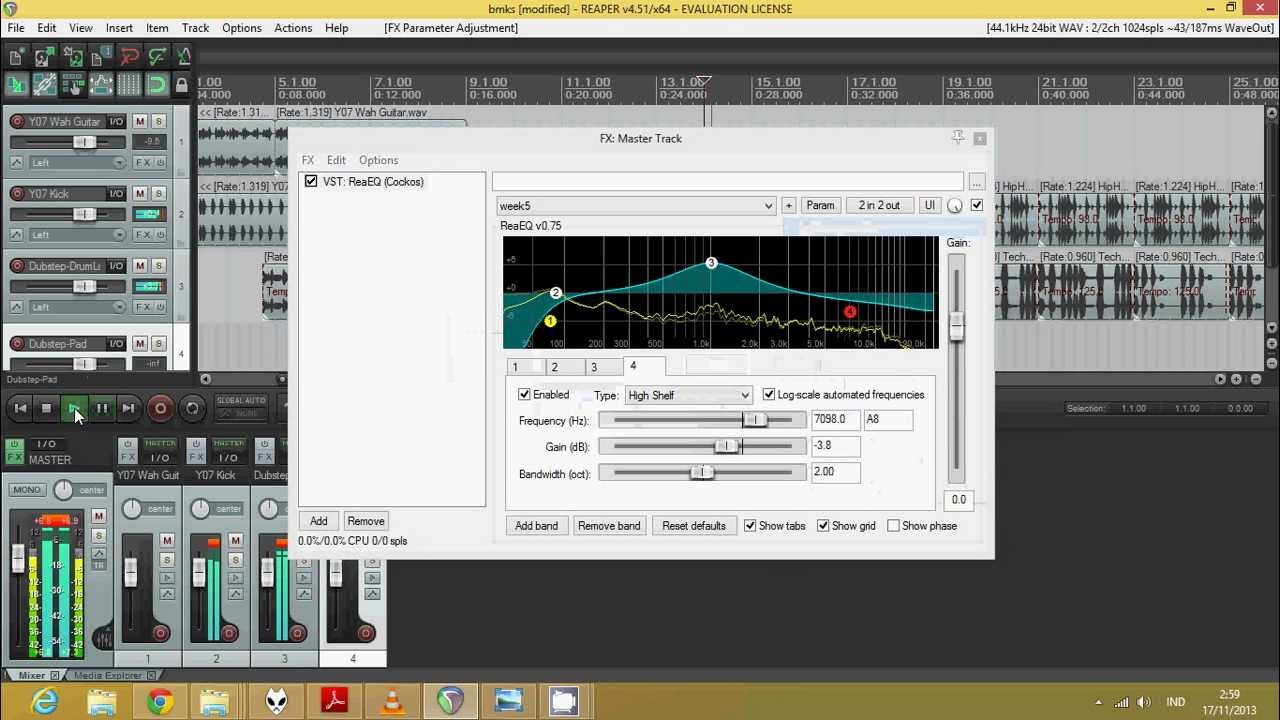How to set up EQ in DAW Reaper and physical EQ - YouTube