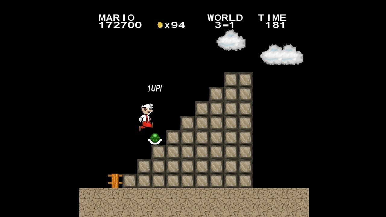 Turtle Tipping, Super Mario Bros NES, Infinite 1 Ups. - YouTube