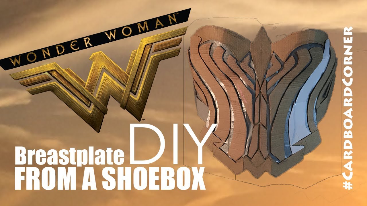 Wonder Woman Low-Budget DIY Breastplate from a Shoebox | PART 1 🎃 - YouTube