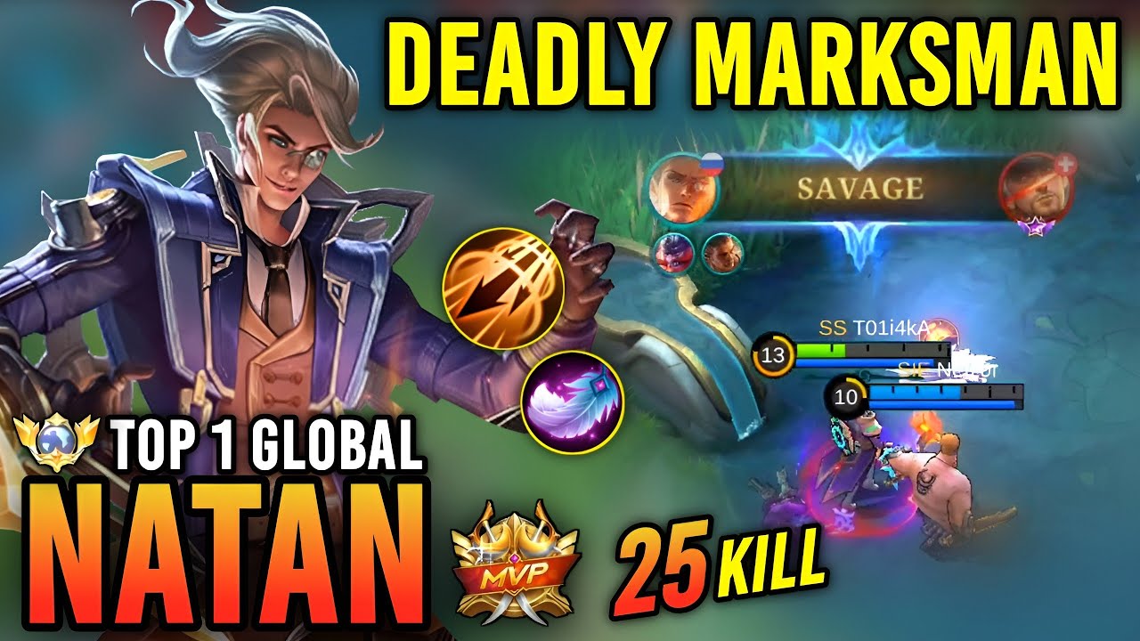 25 KILLS!! NATAN FULL DAMAGE BUILD | TOP 1 GLOBAL NATAN BEST BUILD ...