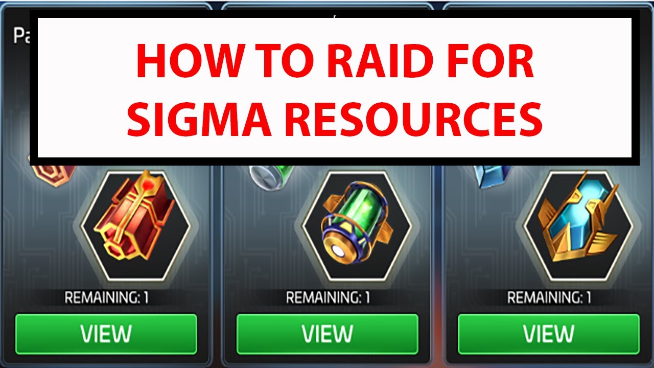 HOW TO RAID FOR SIGMA RESOURCES - YouTube