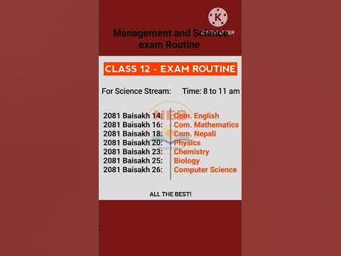 NEB Class 12 Exam Routine 2081 | NEB Exam Routine | Grade 12 Exam Routine 2080/81 | Class 12 ...