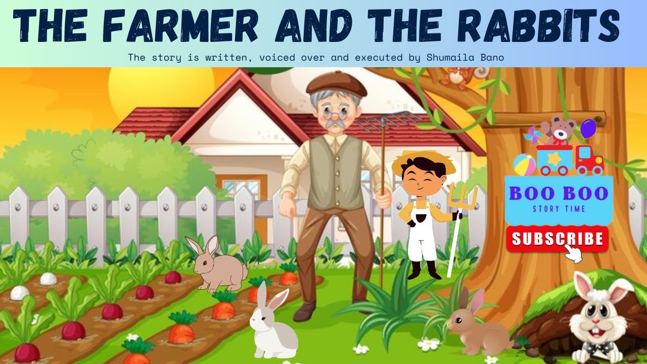 The farmer and the rabbits🐰🥕🥬/Best kids story 🥰🥰 / Boo Boo story Time ...