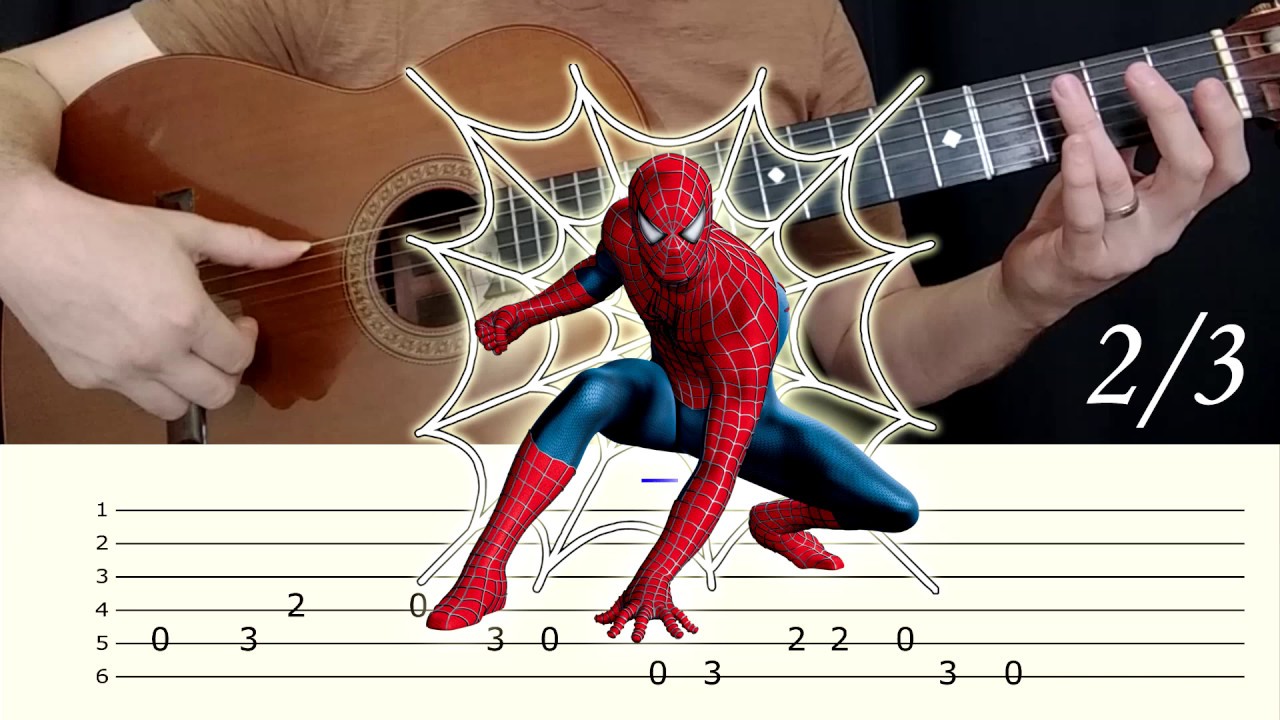 Spider Man - Easy Tabs for Guitar (Part 2/3) - YouTube