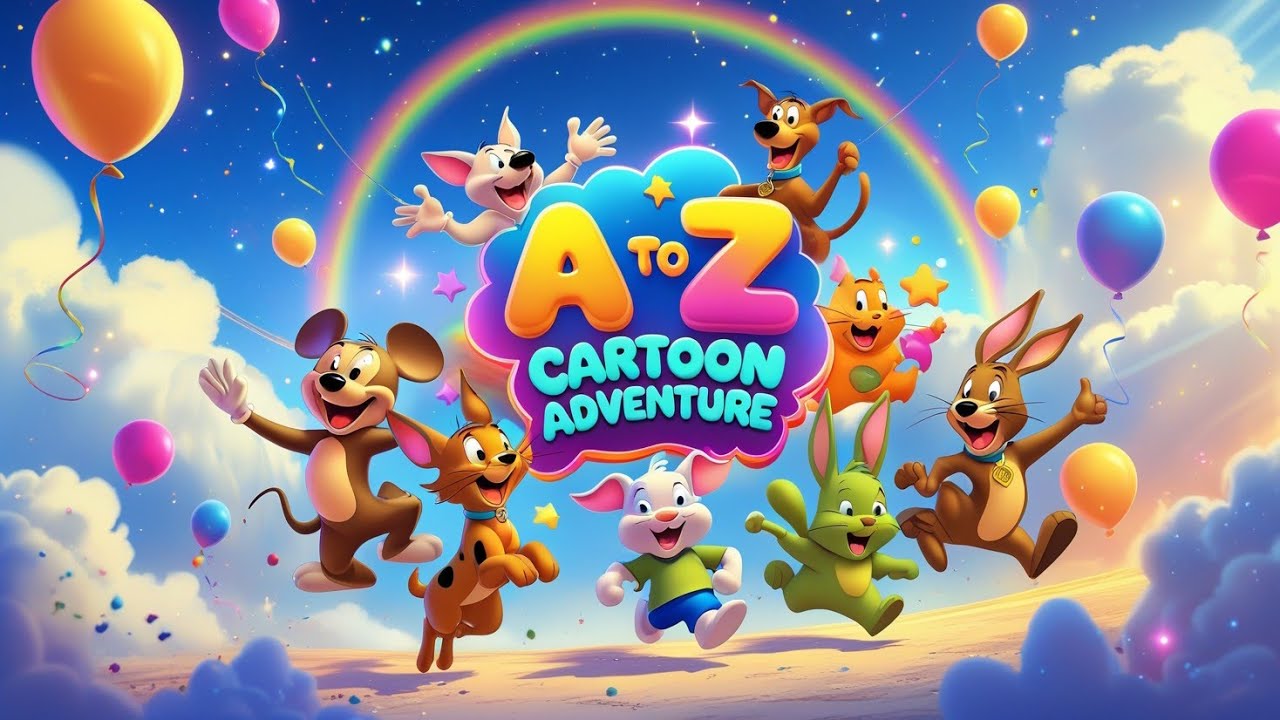 🥳🎉A to Z Cartoon Adventure | Fun Learning with Famous Cartoon ...