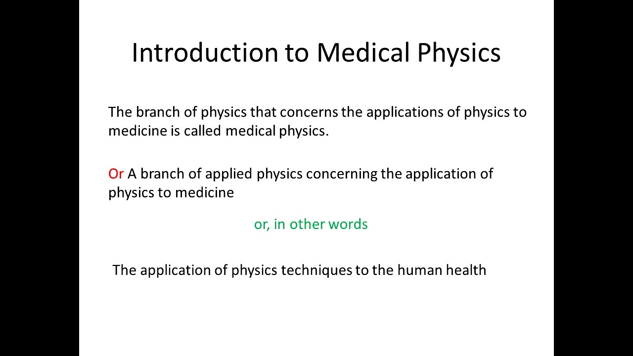 introduction to medical physics - YouTube