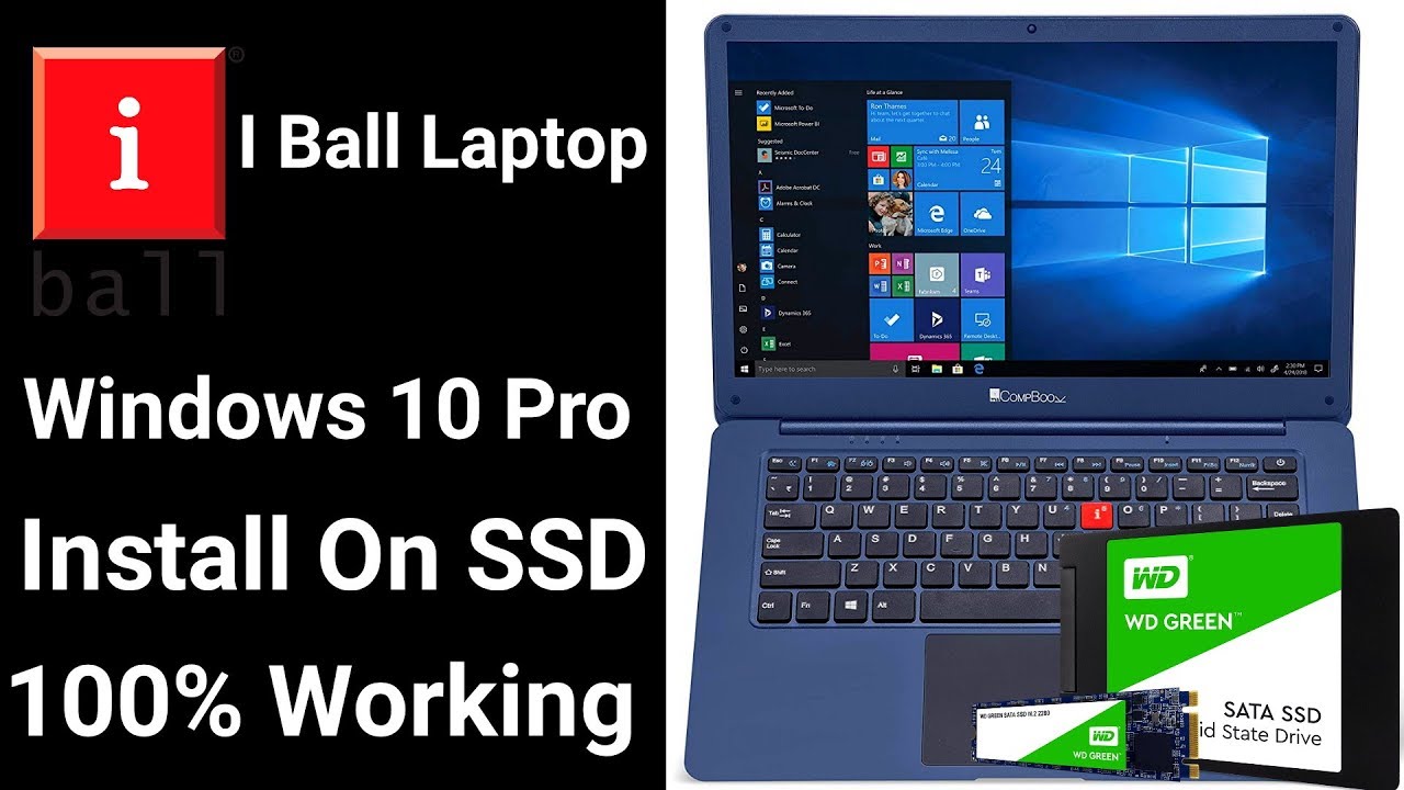 I Ball Laptop Windows 10 Pro install on SSD and Problem Solution ...