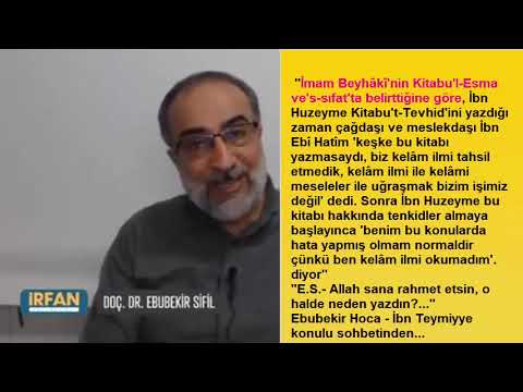 F. Razi'den İbn Huzeyme'ye: “et-Tevhîd adını verdiği Halbuki Gerçekte Bir Şirk Kitabı Olan Eserin..”