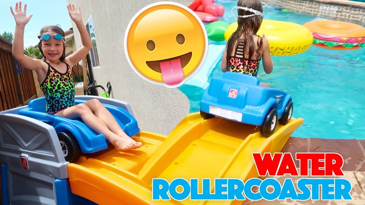 GIANT WILD ROLLER COASTER POOL PARTY! 🎢 - YouTube