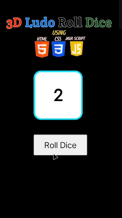 3D Ludo Roll Dice using html css javascript #3DLudoDice #animation #webdesign - YouTube