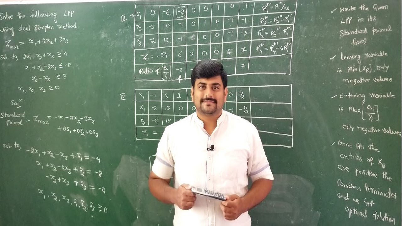 19 Numerical Problem On Lpp Using Dual Simplex Method Module 2 Or By Gurudatthm Youtube