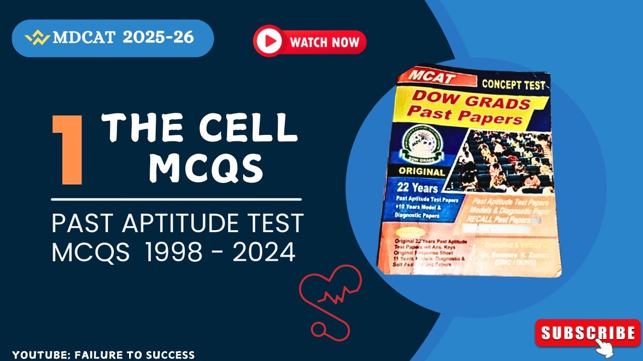 (Part 01) The Cell Mcqs | Dow Grads 1998 - 2024 | Past Paper | 11 ...