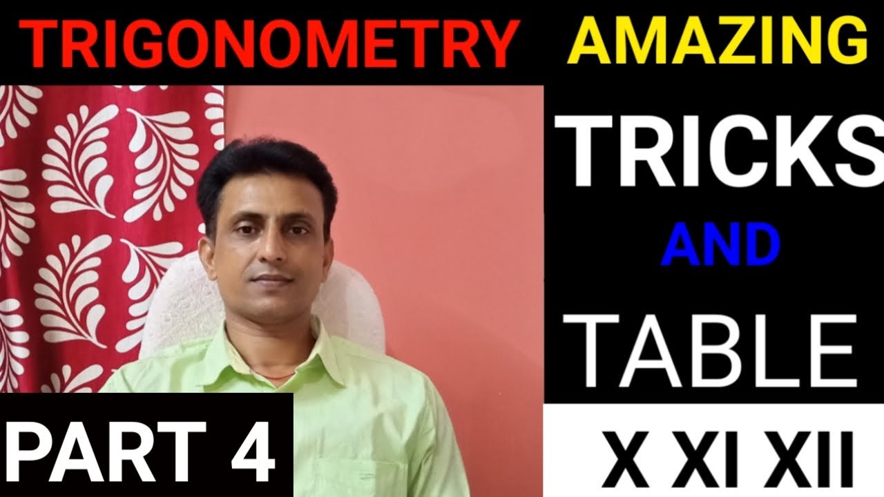 TRIGONOMETRY TRICKS & TABLE | T RATIOS OF SOME SPECIFIC ANGLES ...