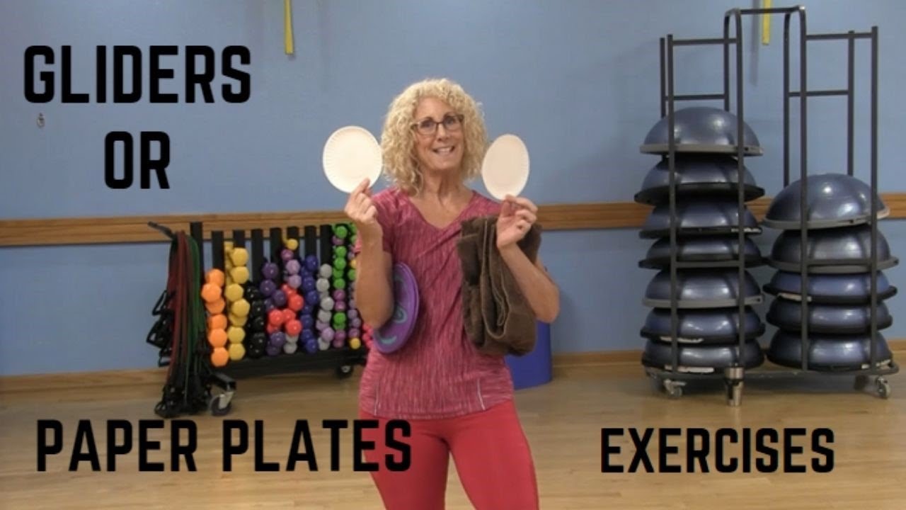 GLIDES OR PAPER PLATE EXERCISES - YouTube