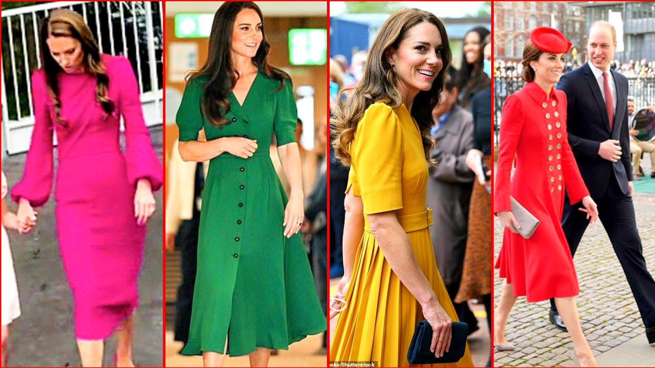 Princess of wales Looked Gorgeous In Plain Pleated Middi dresses - YouTube